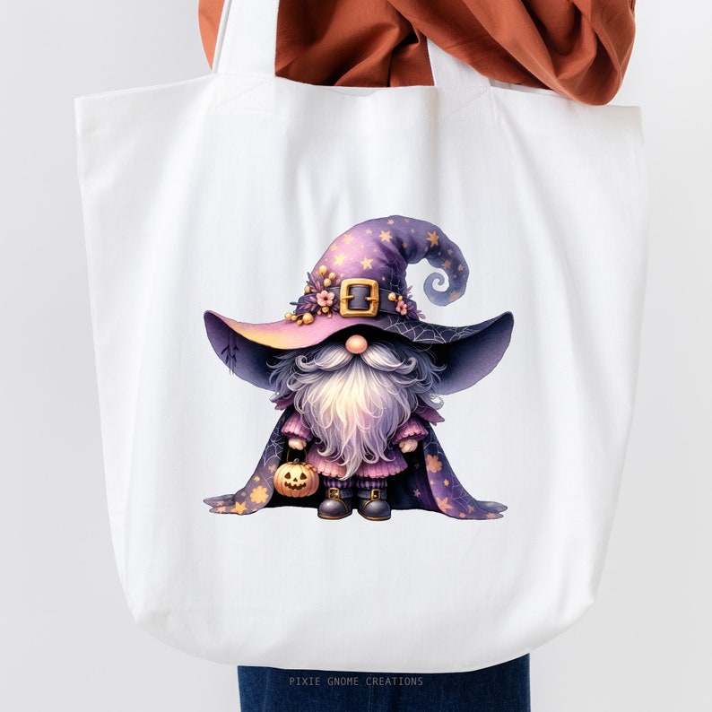 Watercolor Witch Gnome Clipart PNG Bundle, Witches Fortune Gnome ...