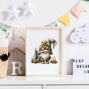 Watercolor Camping Gnome Clipart Bundle Png, Fall Gnomes, Camp Fire ...