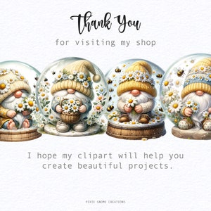 Watercolor Flower Bumble Bee Daysi Gnome Clipart Bundles, Sunflower ...