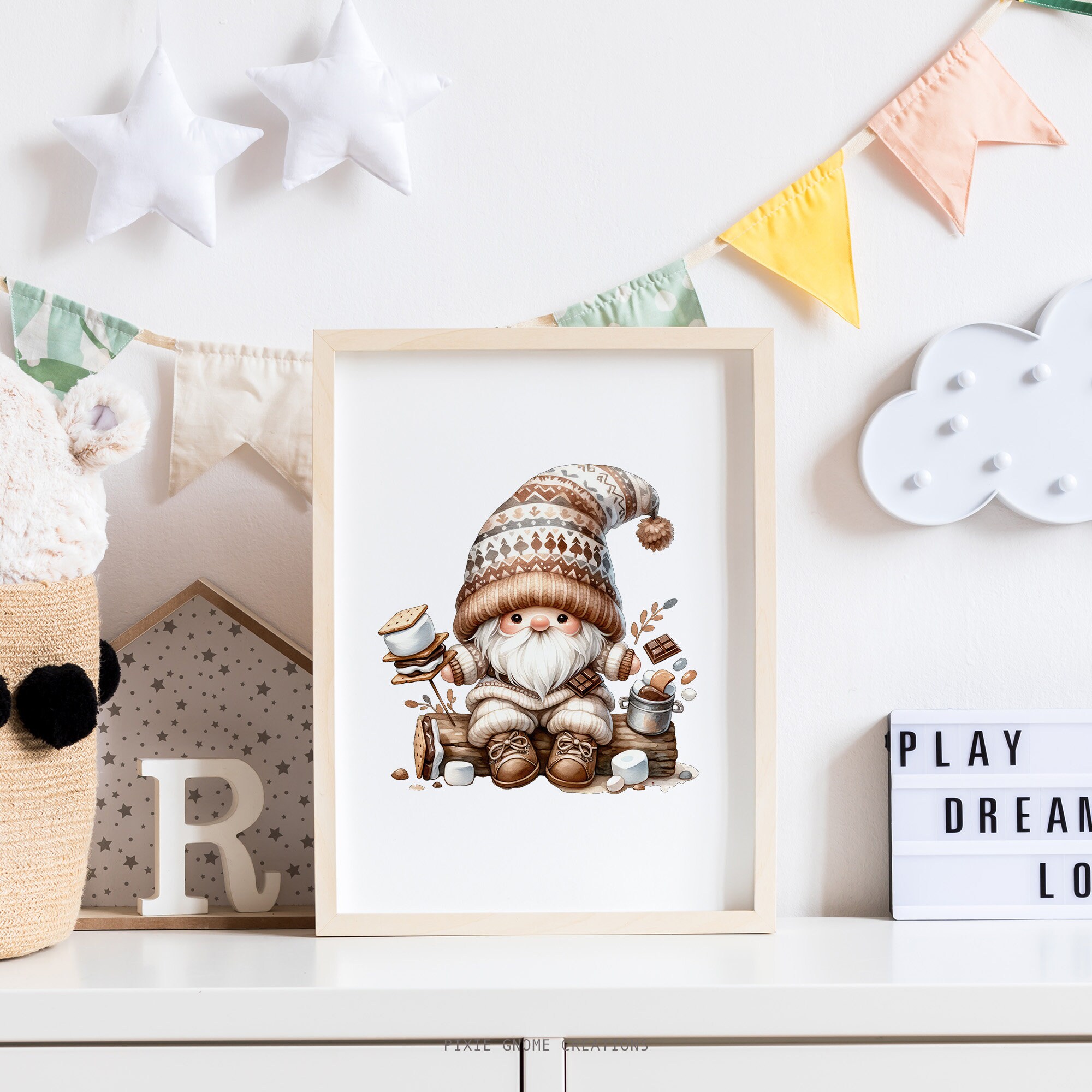 Watercolor Smores Gnome Clipart Bundle Png, Let's Get Toasted, Camping ...