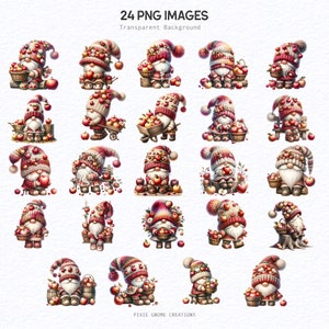 Watercolor Apple Gnome Clipart Bundle Png, Garden Farm Clipart, Spring ...