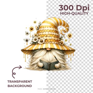 Watercolor Honey Bee Gnomes Clipart, Bee Gnome Clipart, Watercolor ...