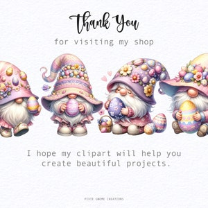 Watercolor Easter Gnome Clipart Bundle, Garden Clipart, Spring Gnome ...