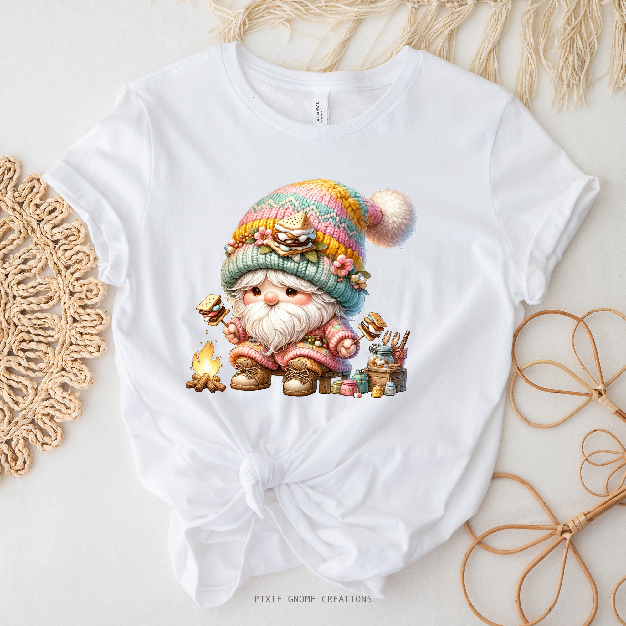 Watercolor Smores Gnome Clipart Bundle Png, Let's Get Toasted, Camping ...