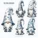 30 Watercolor Gnome Bundle Png, Watercolor White Christmas Gnomes ...
