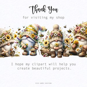 Watercolor Wildflower Bumble Bee Gnome Clipart Bundle Png, Garden ...