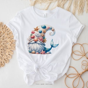 Watercolor Mermaid Gnome Clipart Bundles, Cute Fairytale Clipart ...