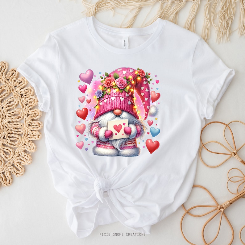 Watercolor Valentines Gnomes Clipart, Valentines Day Clipart Bundle ...