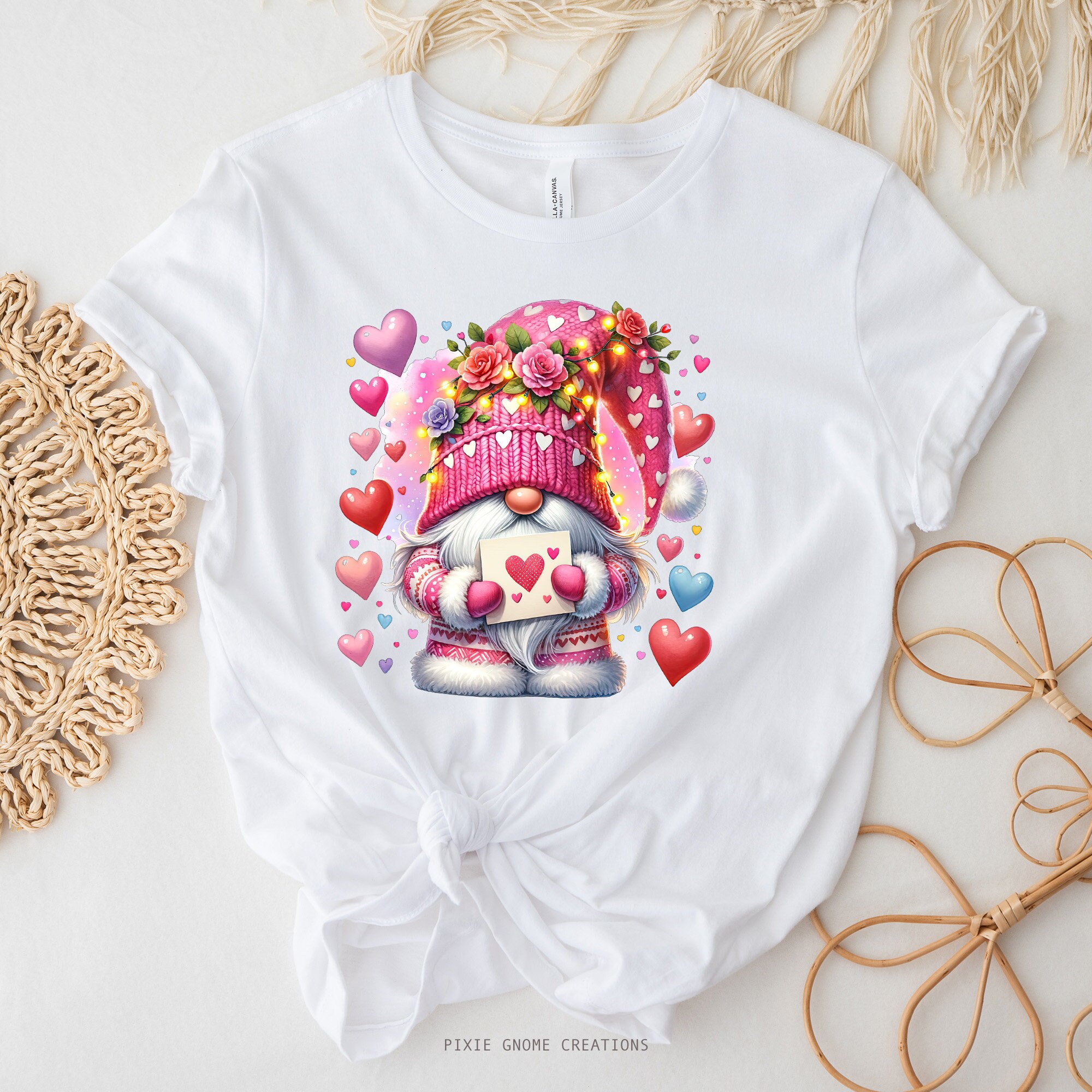 Watercolor Valentines Gnomes Clipart, Valentines Day Clipart Bundle ...