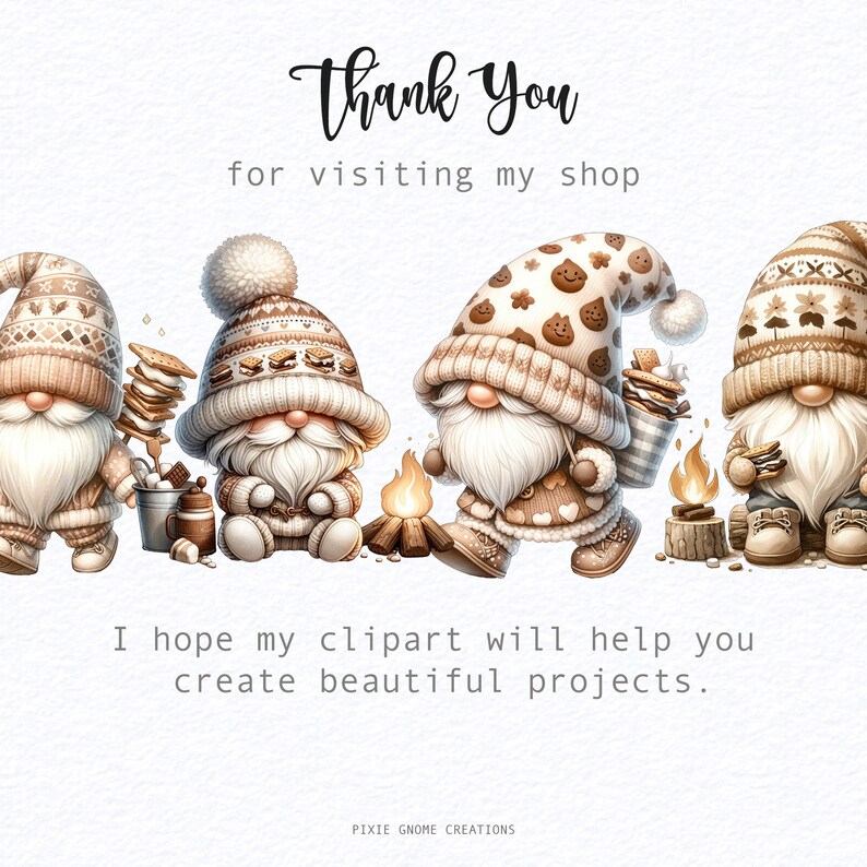 Watercolor Smores Gnome Clipart Bundle Png, Let's Get Toasted, Camping ...