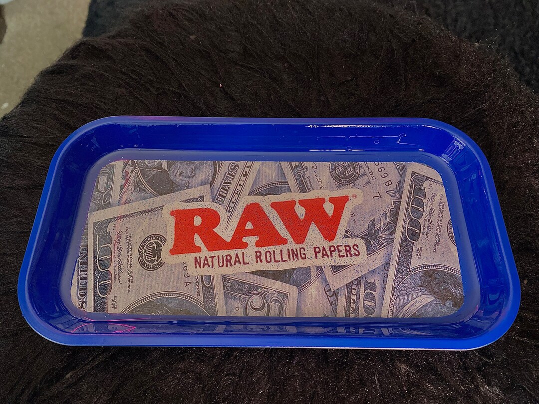 Blue Raw Paper Rolling Tray - Etsy