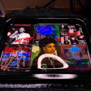Black Lou Deezi Rolling Tray - Etsy