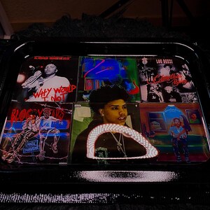 Black Lou Deezi Rolling Tray - Etsy