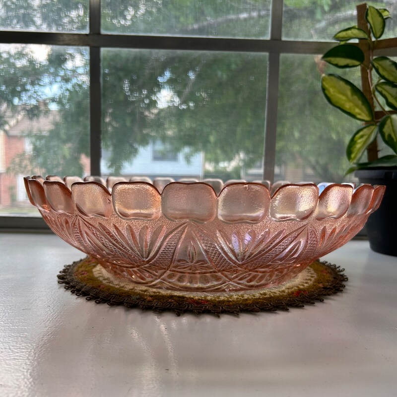 Vintage Pink Bowl - Etsy