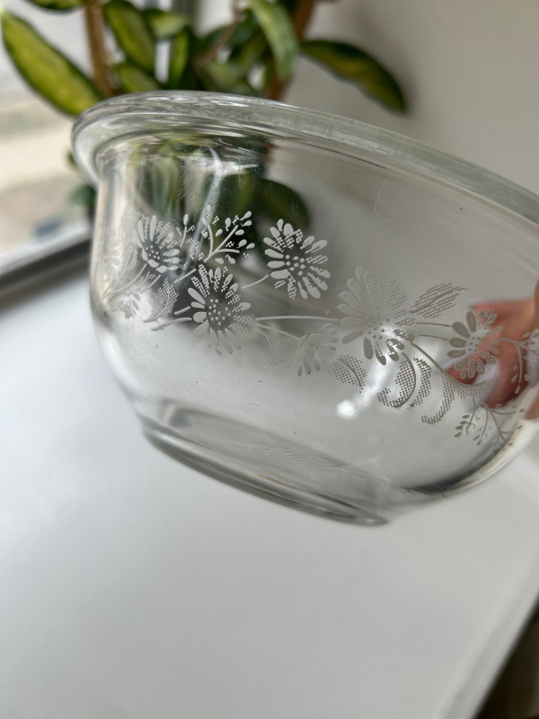 Vintage Pyrex Colonial Mist White Lace Mixing Bowl Classic Kitchen ...