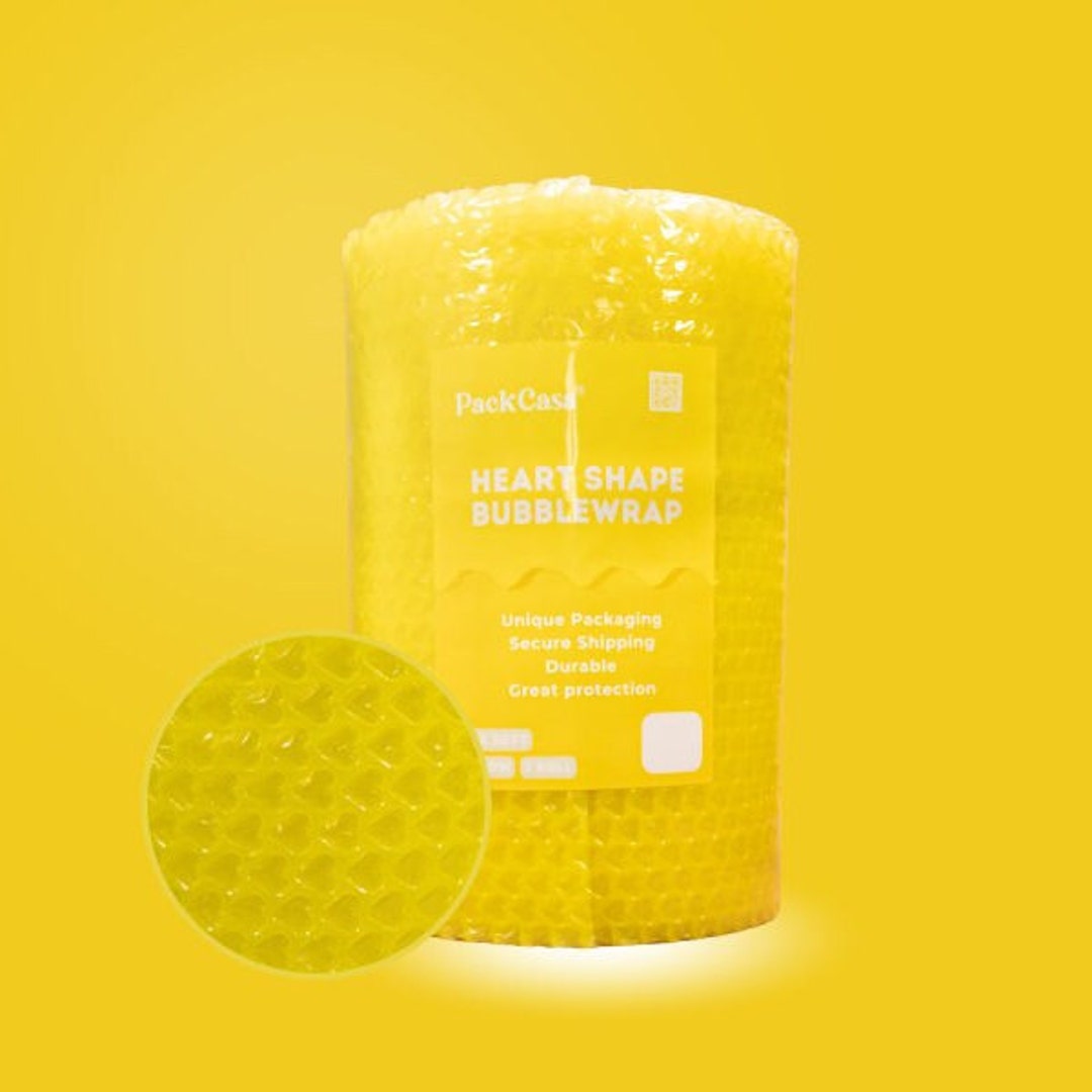 Packcasa Colored Heart Shaped Bubble Wrap 12 X 30 Ft Vibrant and ...