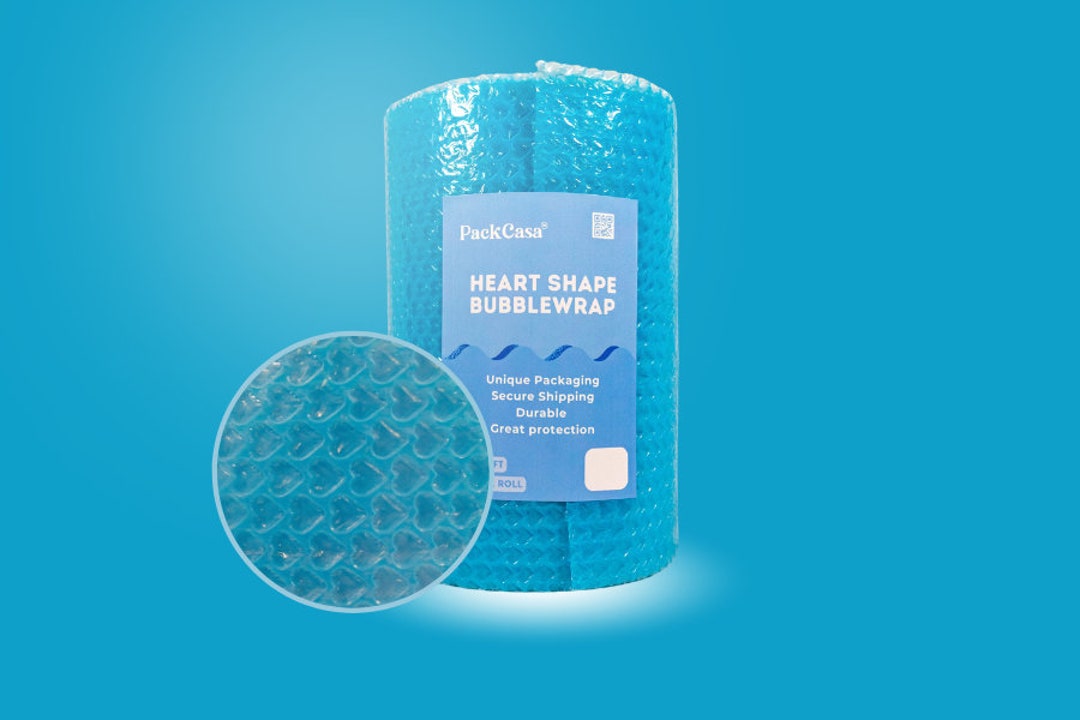 Packcasa Colored Heart-shaped Bubble Wrap 12 X 30 Ft Vibrant Packaging ...
