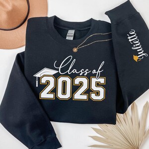 Custom Senior 2025 Sweatshirt With Name on Sleeve, Senior Gift ...