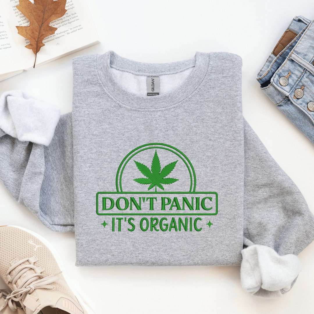 Cannabis Sweater, Embroidered Sweatshirt, Weed Embroidered Hoodie, Embroidery Gift Hoodie ...