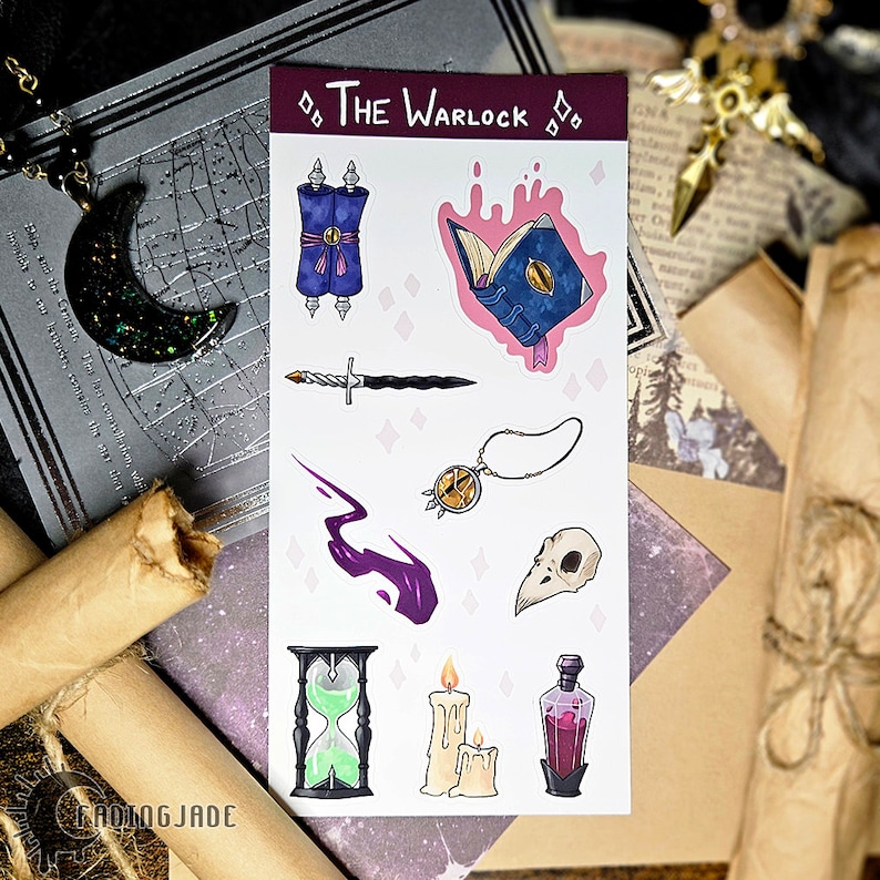 Dungeons & Dragons Class Themed Inventory - Sticker Sheet - Etsy