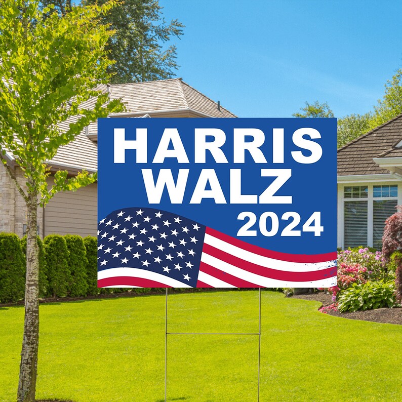 Kamala Harris Walz President 2024 Banner, Progressive Vote Election ...