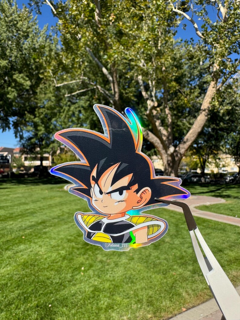 Kid Goku Sticker Holographic Finish - Etsy
