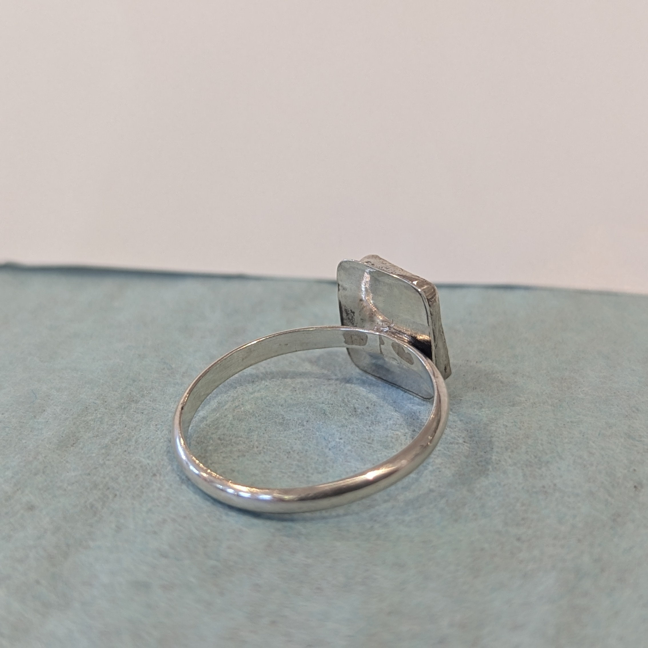 Abalone Single Band Ring, .925 Sterling Silver Statement - Size 8.5 - Etsy