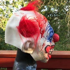 Bloody Red and Blue Clown Mask. - Etsy