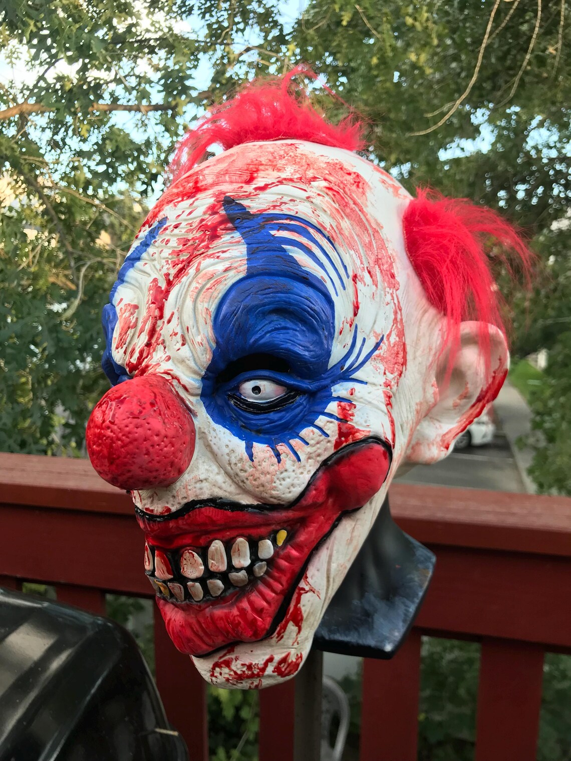 Bloody Red and Blue Clown Mask. - Etsy