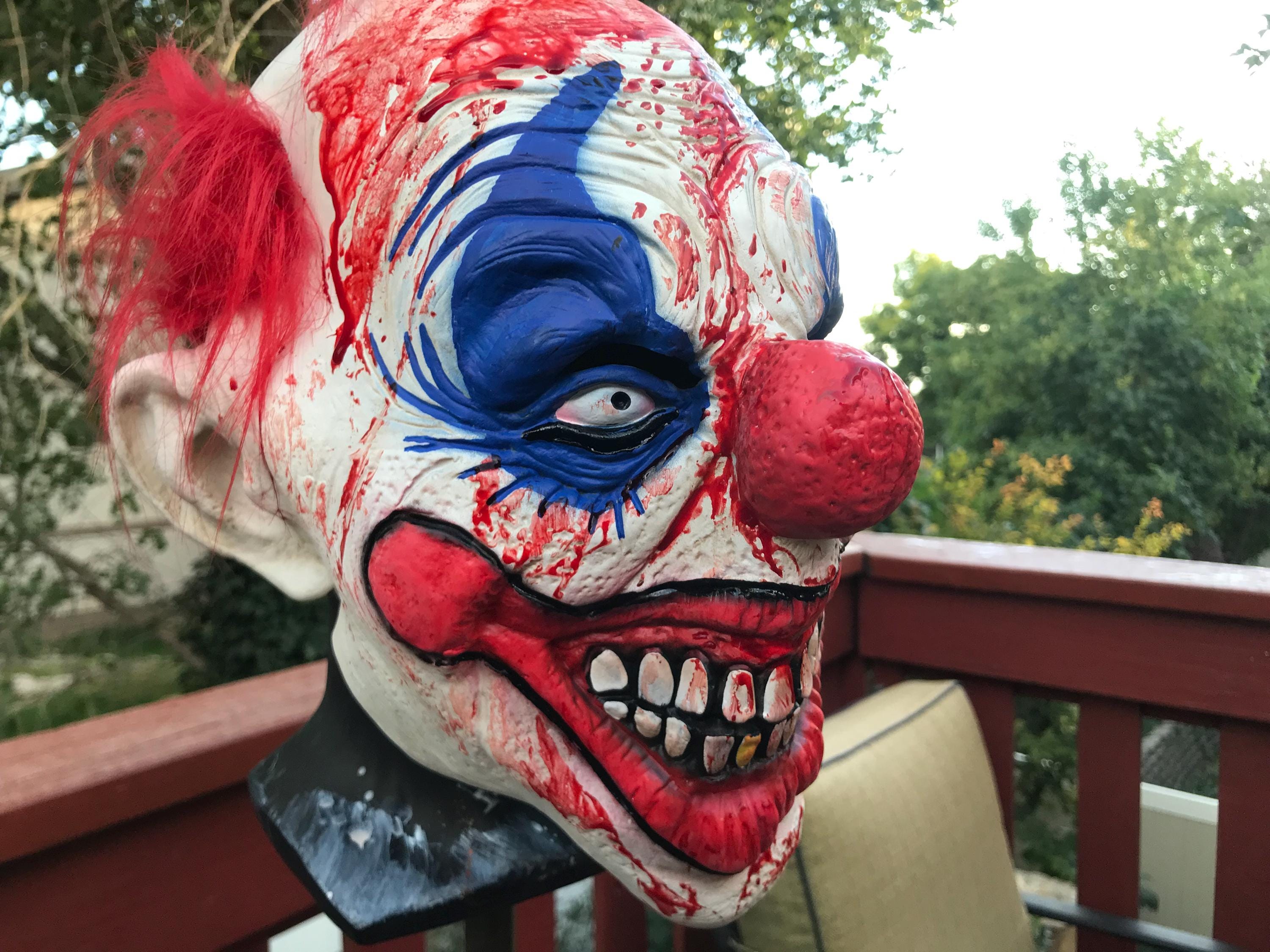 Bloody Red and Blue Clown Mask. - Etsy