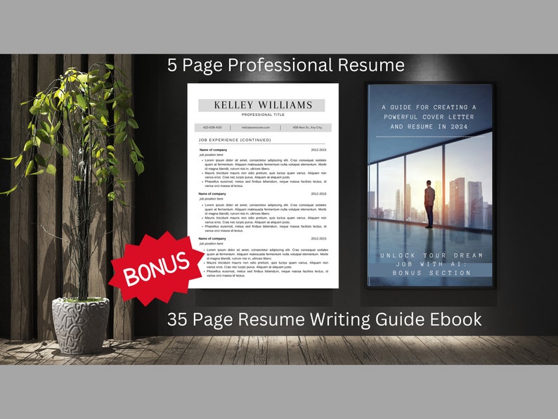 Professional Resume, ATS Friendly Resume Template, Cover Letter and ...