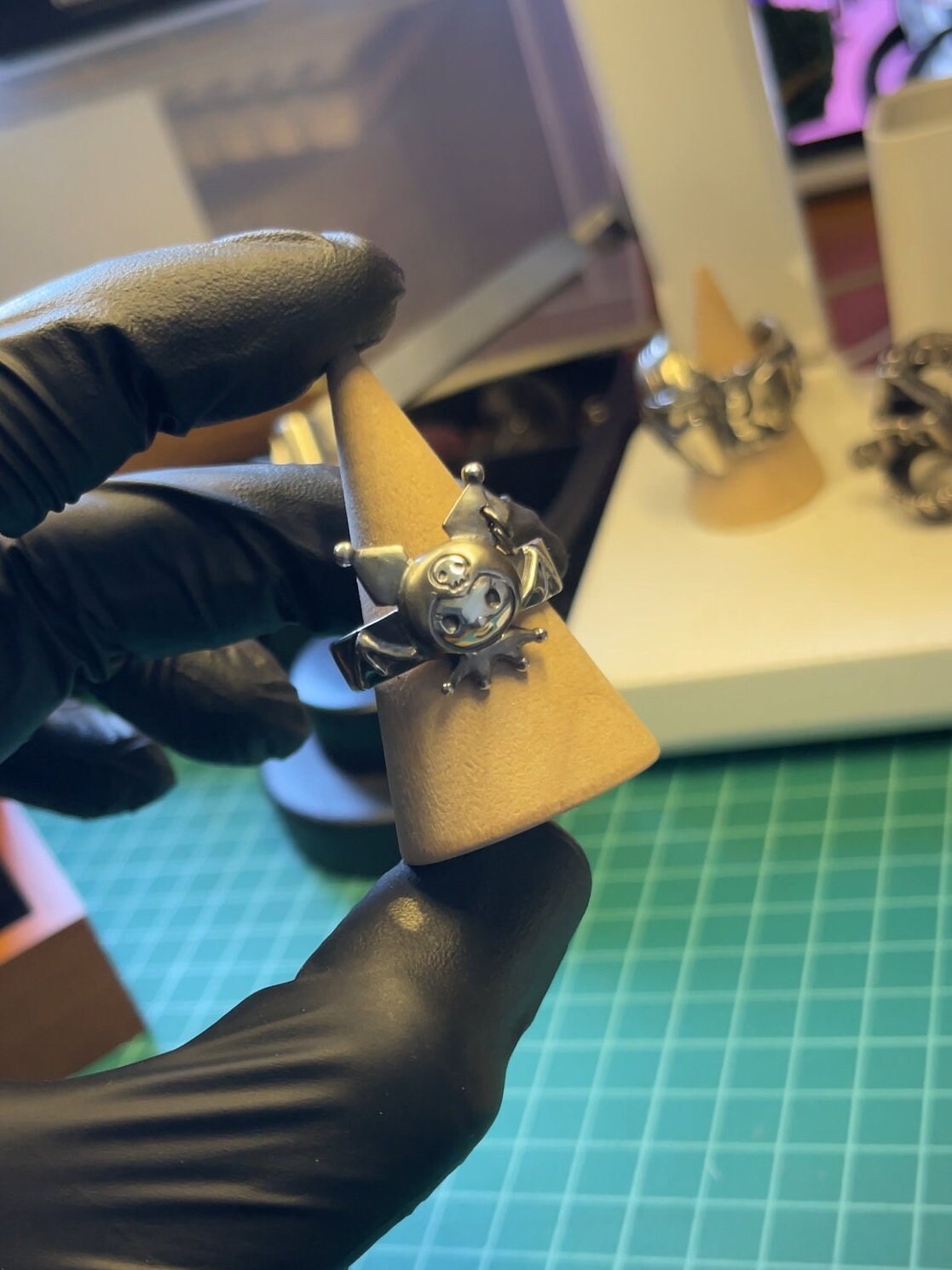 Handmade Silver Ring - Kuromi Ring - Sanrio Ring - Etsy