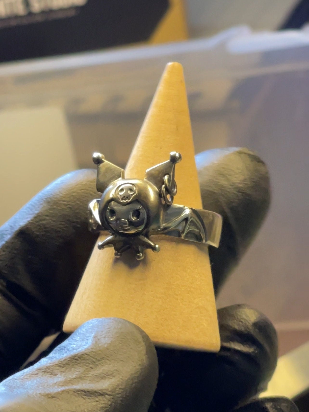 Handmade Silver Ring - Kuromi Ring - Sanrio Ring - Etsy