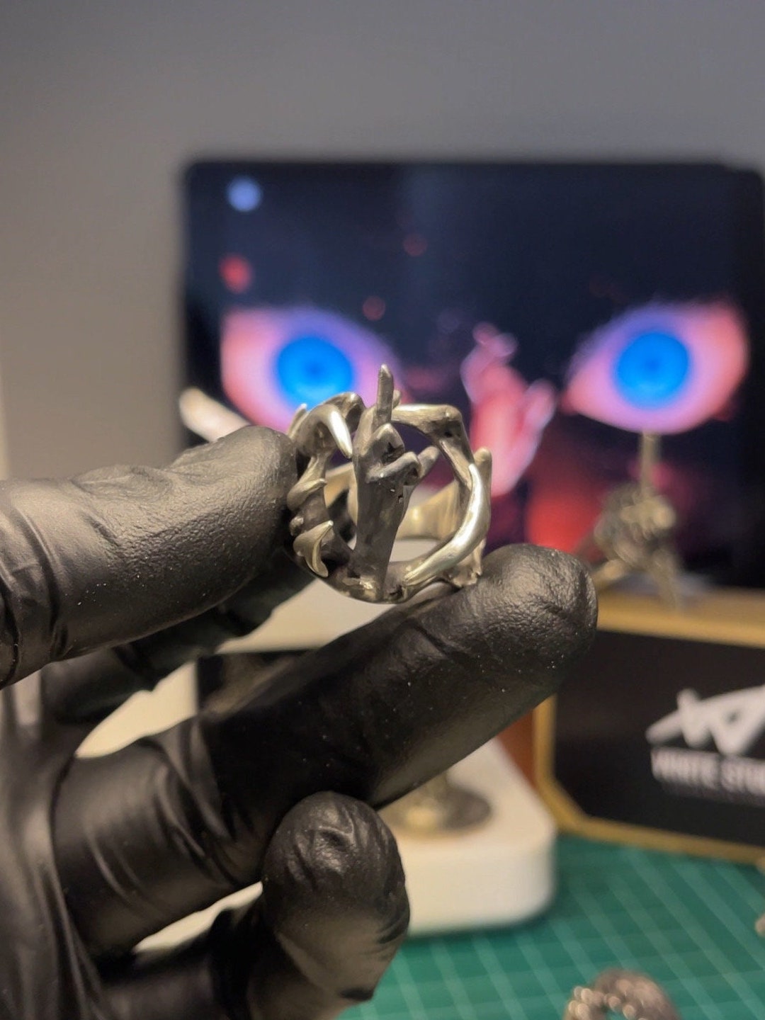 Gojo Satoru Ring (unlimited Void) Handmade Silver Ring - Anime Jujutsu ...