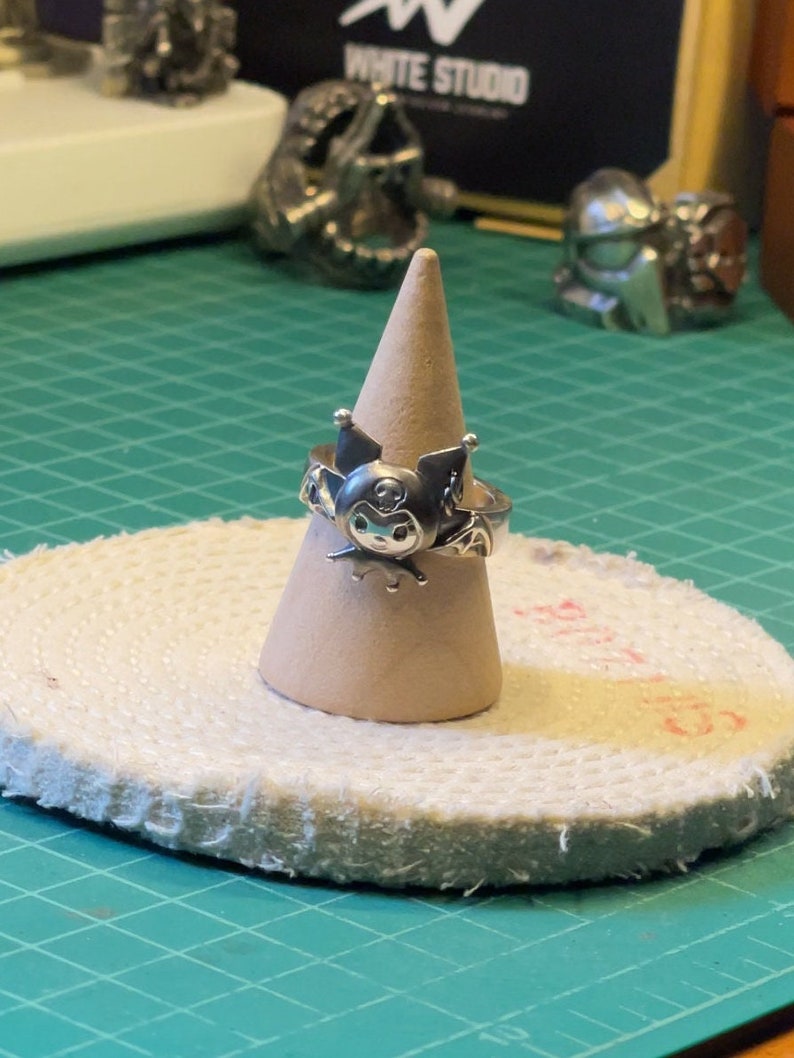 Handmade Silver Ring - Kuromi Ring - Sanrio Ring - Etsy
