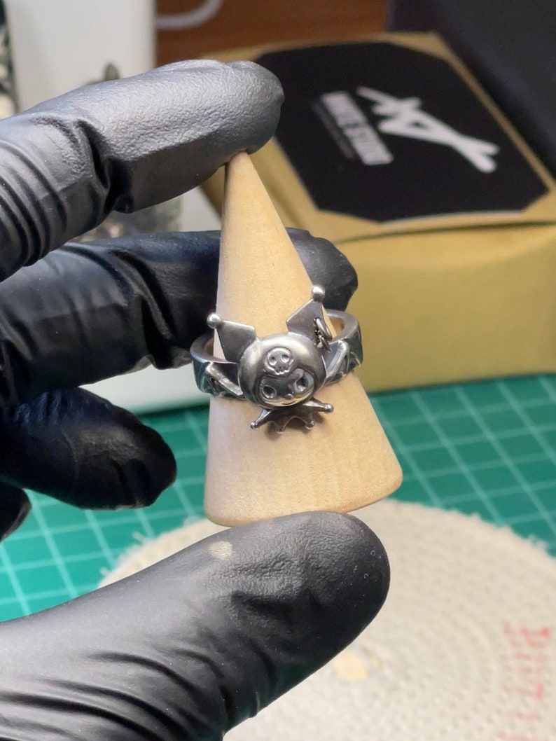 Handmade Silver Ring - Kuromi Ring - Sanrio Ring - Etsy