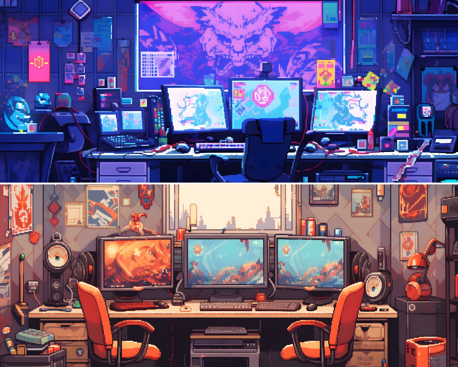 V-tuber Animated Backgrounds | Twitch Youtube Overlay, Virtual Streamer ...