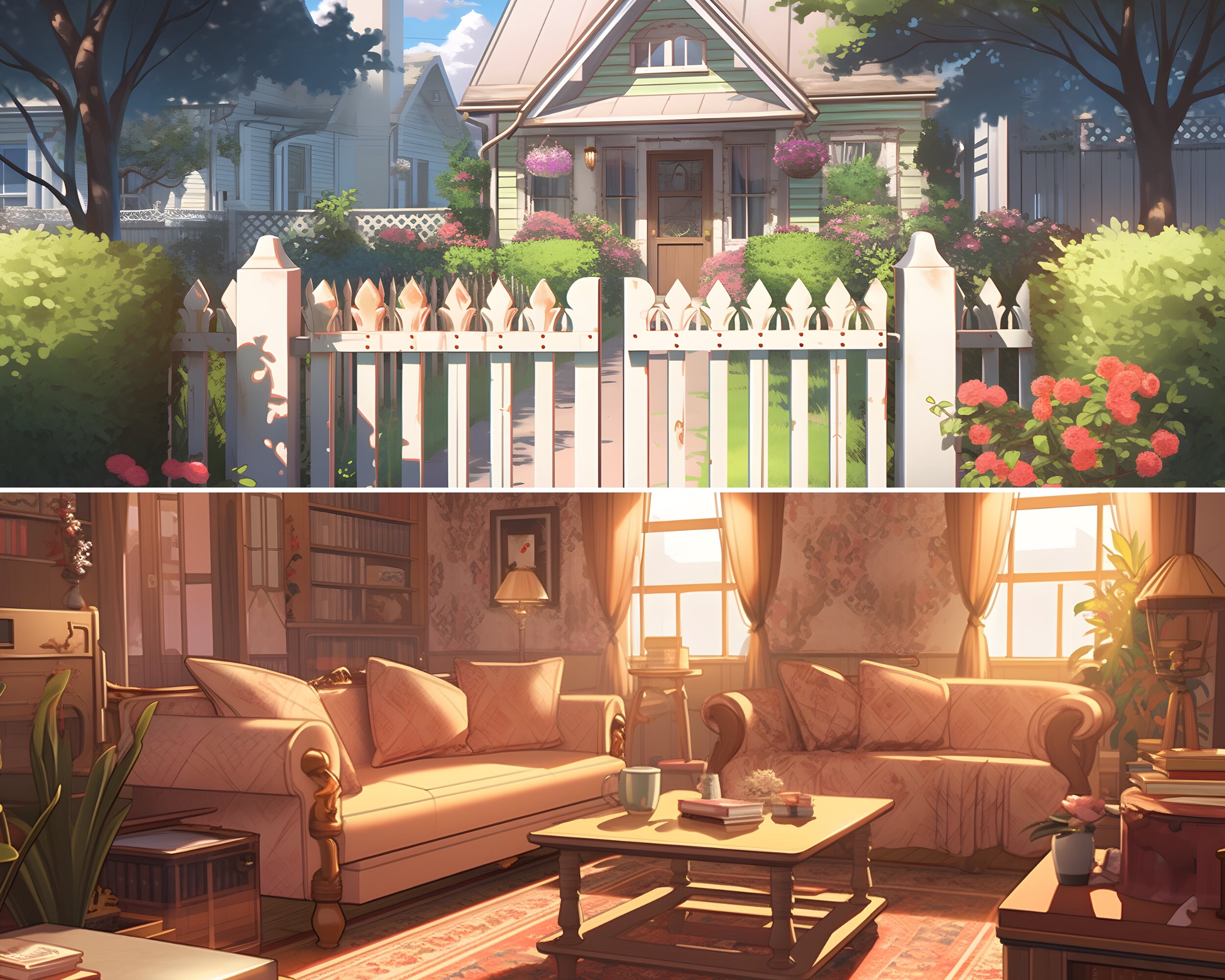 V-tuber Animated Backgrounds | Twitch Youtube Overlay, Virtual Streamer ...