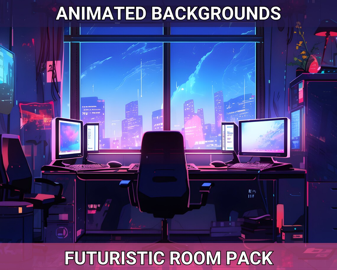 V-tuber Animated Backgrounds | Twitch Youtube Overlay, Virtual Streamer ...