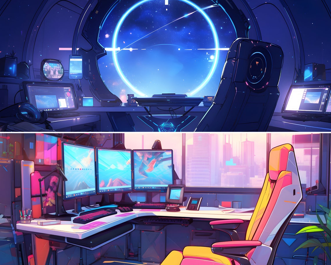 V-tuber Animated Backgrounds | Twitch Youtube Overlay, Virtual Streamer ...