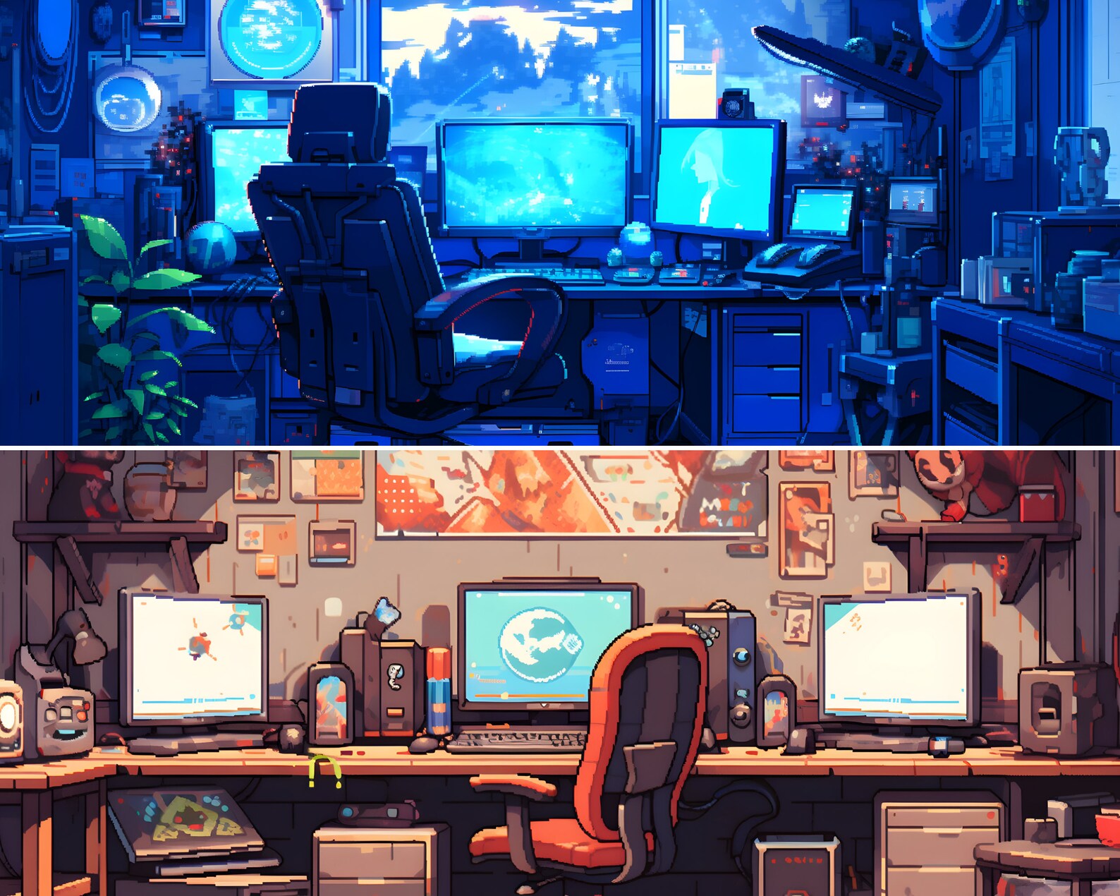 V-tuber Animated Backgrounds | Twitch Youtube Overlay, Virtual Streamer ...