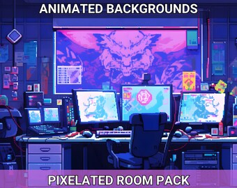 V-tuber Animated Backgrounds | Twitch Youtube Overlay, Virtual Streamer ...
