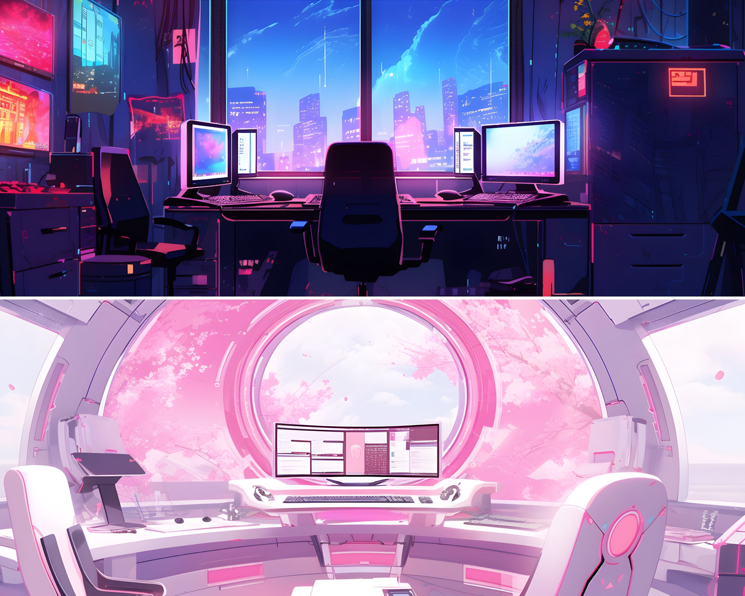 V-tuber Animated Backgrounds | Twitch Youtube Overlay, Virtual Streamer ...