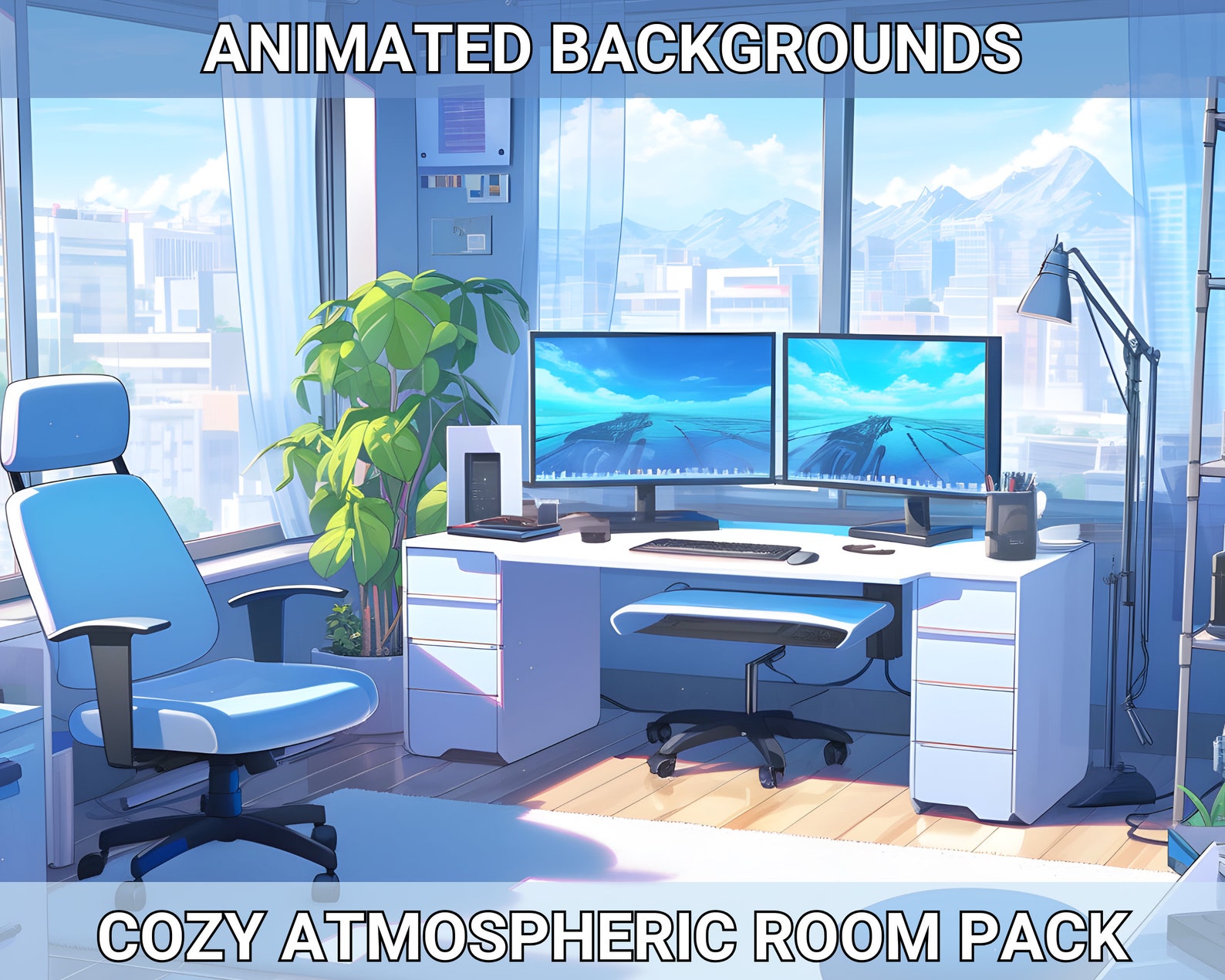 V-tuber Animated Backgrounds | Twitch Youtube Overlay, Virtual Streamer ...