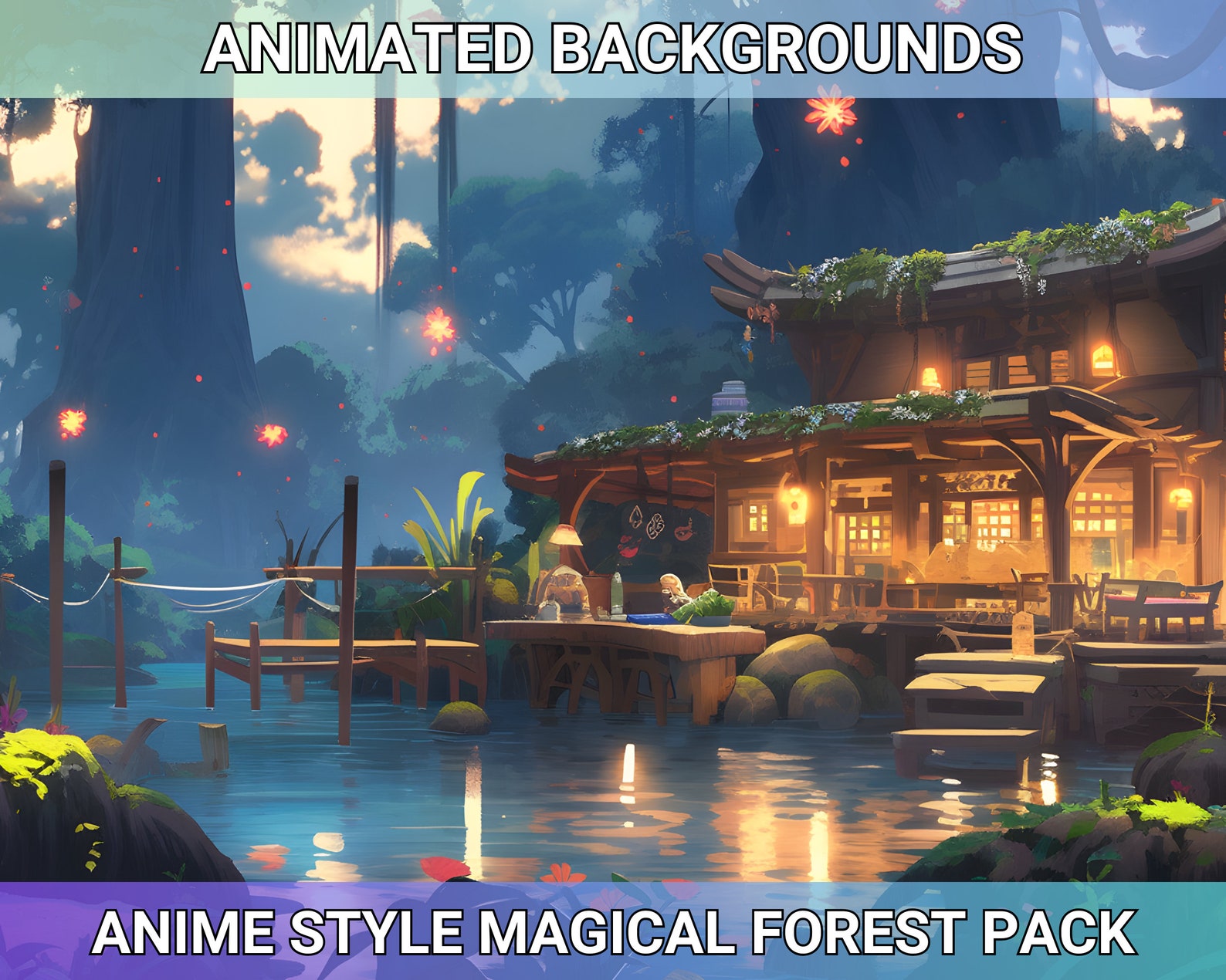 V-tuber Animated Backgrounds | Twitch Youtube Overlay, Virtual Streamer ...