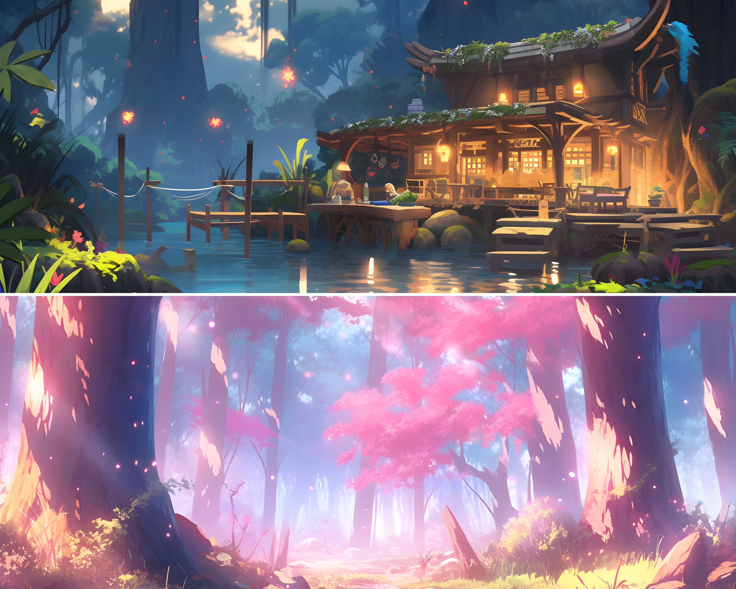 V-tuber Animated Backgrounds | Twitch Youtube Overlay, Virtual Streamer ...