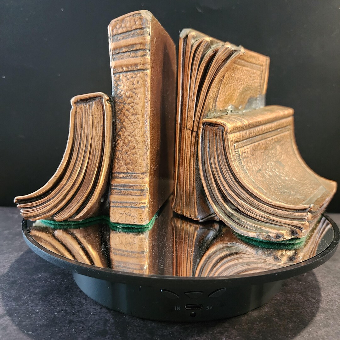 1930's Copper Plated Bookends - a Pair Made in USA Green Felt Bottom - Etsy