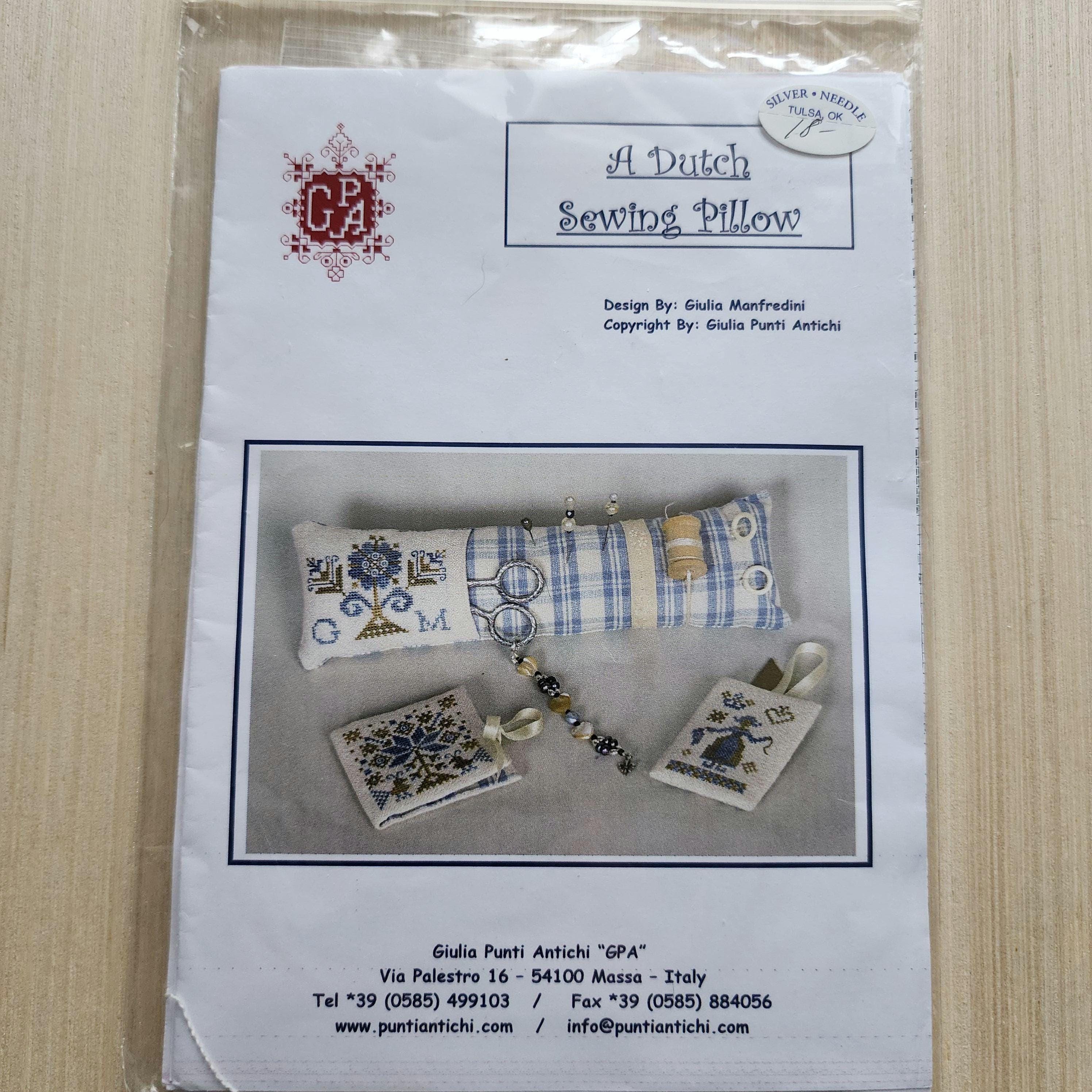 A Dutch Sewing Pillow Cross Stitch Pattern and Assisi Avorio Linen - Etsy