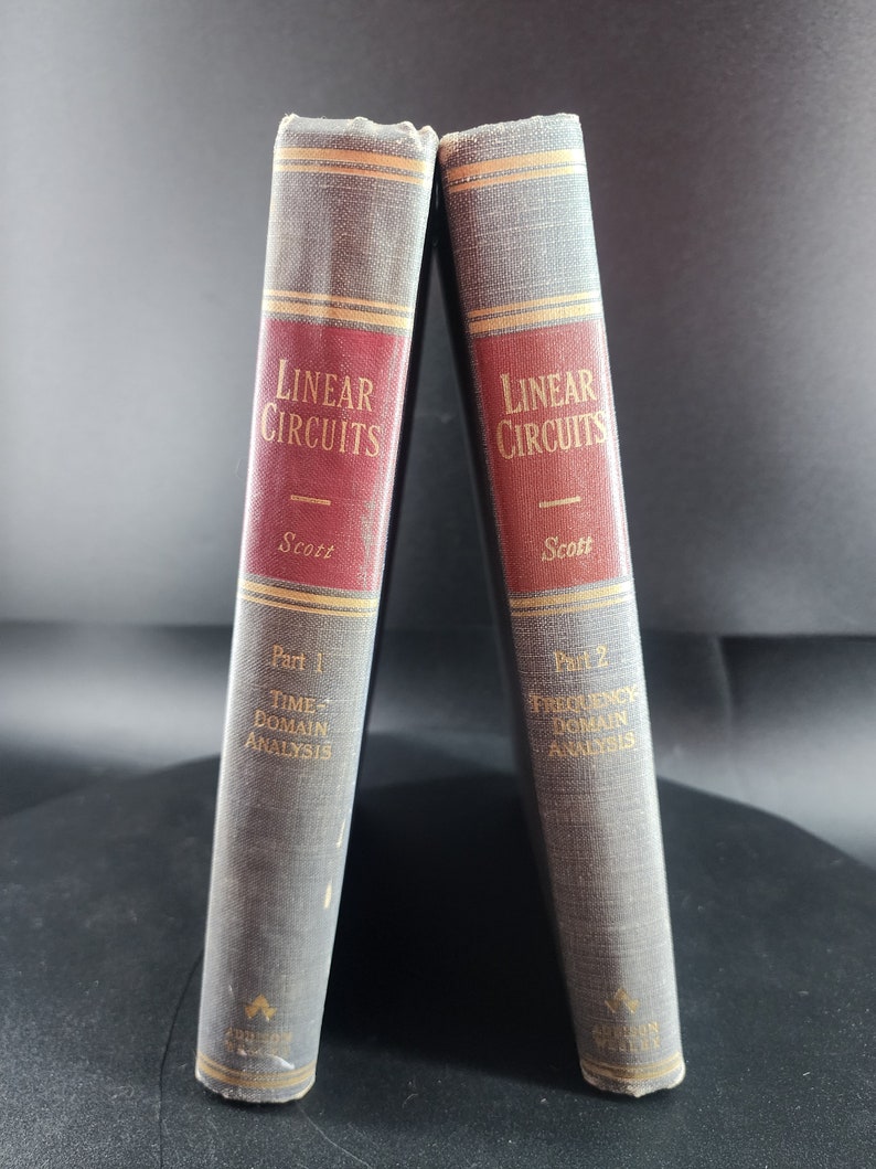 Vintage Linear Circuits Books, Scott, Part 1 and 2, Time and Frequency ...