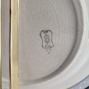 Art Deco Plate With Geometric Triangular Patterns, Antique Hall China ...